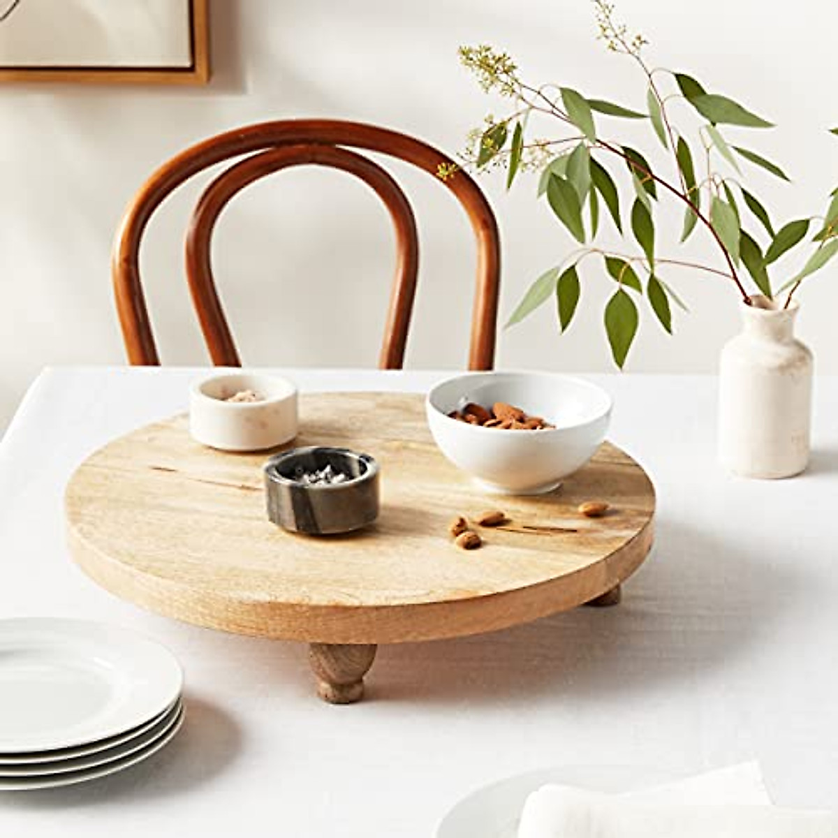 Heritage Lace Artisan Wood 16" Footed Charcuterie Board, Natural, 40 (FH-042)