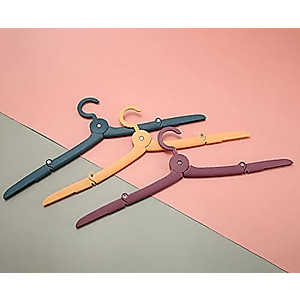 Travel Folding Hangers (3pcs), Portable Folding Clothes Hangers, Save Space and Easy to Carry