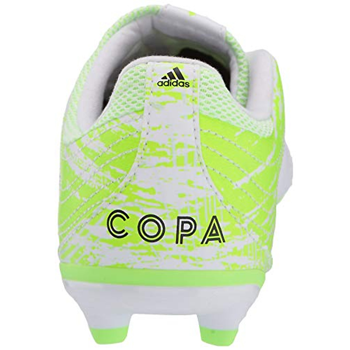 adidas Men's Copa 20.3 Firm Ground Soccer Shoe, White/Black/Signal Green, 7.5 M US