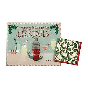 Holiday Christmas Glass Cutting Board: It's Beginning to Look a Lot Like Cocktails Add to the Winter Festivities (Making Spirits Bright)