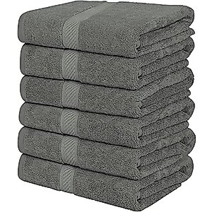 Simpli-Magic 79403 Bath Towels, Gray, 24x46 Inches Towels for Pool, Spa, and Gym Lightweight and Highly Absorbent Quick Drying Towels