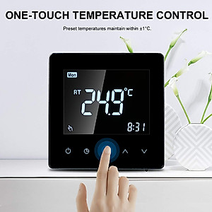 Smart Thermostat, Alexa Thermostats for home, LCD Touch-screen Programmable Thermostat with Water Heating, 3A Digital Temperature Controller for Home School Office Hotel