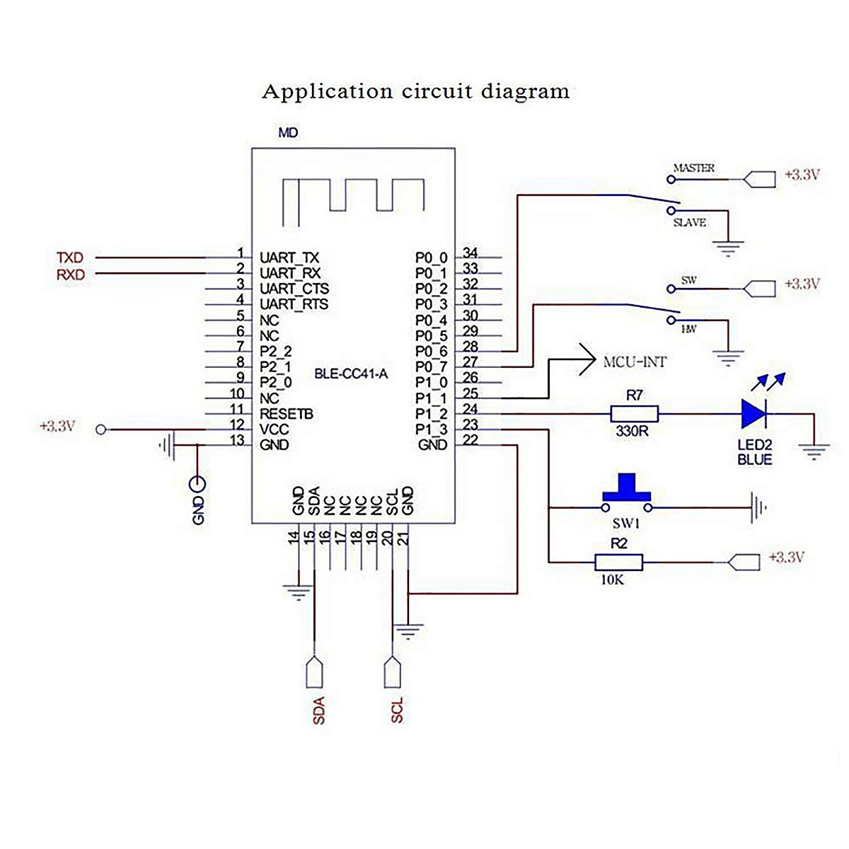 HiLetgo 2pcs CC2540 CC2541 AT-09 Serial Wireless Module BLE 4.0 Bluetooth Module Compatible HM-10