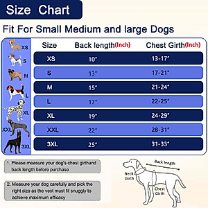 Uadonile Dog Anxiety Shirt,Dog Anxiety Jacket Calming Vest for Thunderstorm,Travel,Separation, Calming Coat Wrap for Dogs, Pet Stress Relief Anxiety Jacket (Dark Blue, Small)