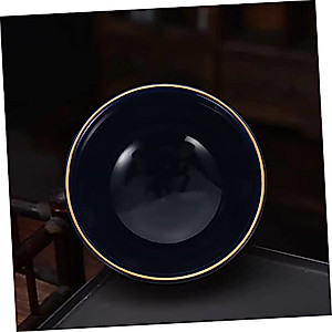 KICHOUSE Footed Dessert Cups Ice Cream Vanilla 1pc Dessert Cup Glass Decorative Bowl Trifle Bowl Small Salad Bowl Shortbread Blue Mini Ceramics Vanilla Pudding Ice Cream Cups