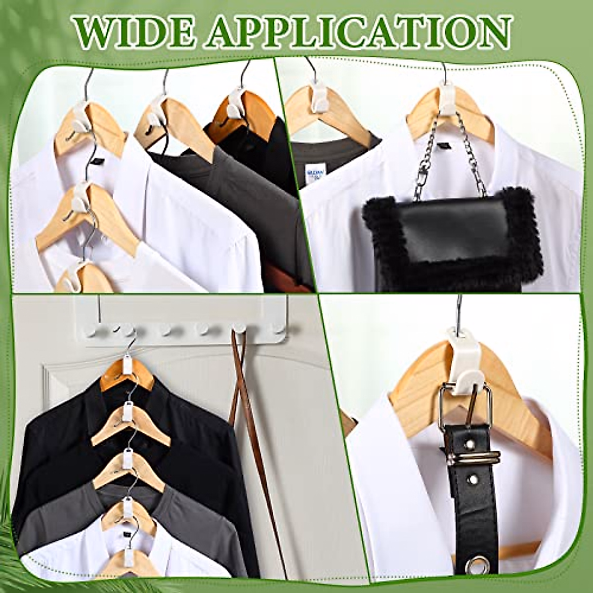 Clothes Hanger Connector Hooks Plastic Hanger Extender Clips White Clothes Hanger Connector Hooks Closet Hangers Heavy Duty Space Saving Cascading Connection Hooks for Clothes Closet (1000 Pieces)