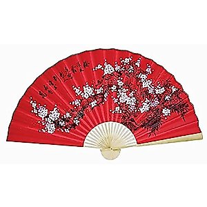 1 X Large 35" Folding Wall Fan - Prosperity Blossoms