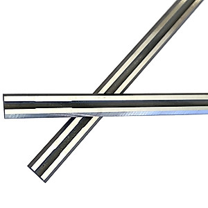 FOXBC 3-1/4 Inch Industrial Carbide Hand Planer Blades for Craftsman CMEW300, Milwaukee M18, Makita, DeWalt, Bosch, Wen, Ryobi and Most 3-1/4 Planer (82x5.5x1.2mm - 10 Pack, Tungsten Carbide)