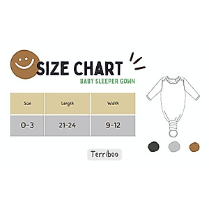 Terriboo Newborn Baby Boy Long Sleeve Sleeper Gown Coming Home Outfit Nightgown Hat Set 0-3 month (Green)