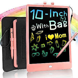 LCD Writing Tablet for Kids Doodle Board with Bag, Electronic Digital Colorful Screen Drawing Tablet, Etch a LEYAOYAO 10-Inch Drawing Pad Sketch Pads, Toy - Gift for 3-6 Years Old Girls Boys