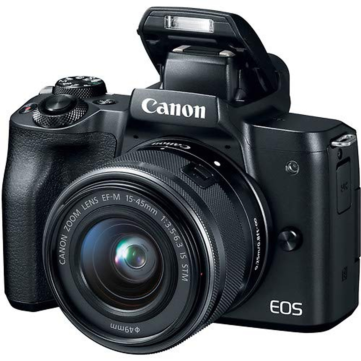 Canon EOS M50 Mirrorless Digital Camera Bundle + 15-45mm Lens (Black) - 2680C011