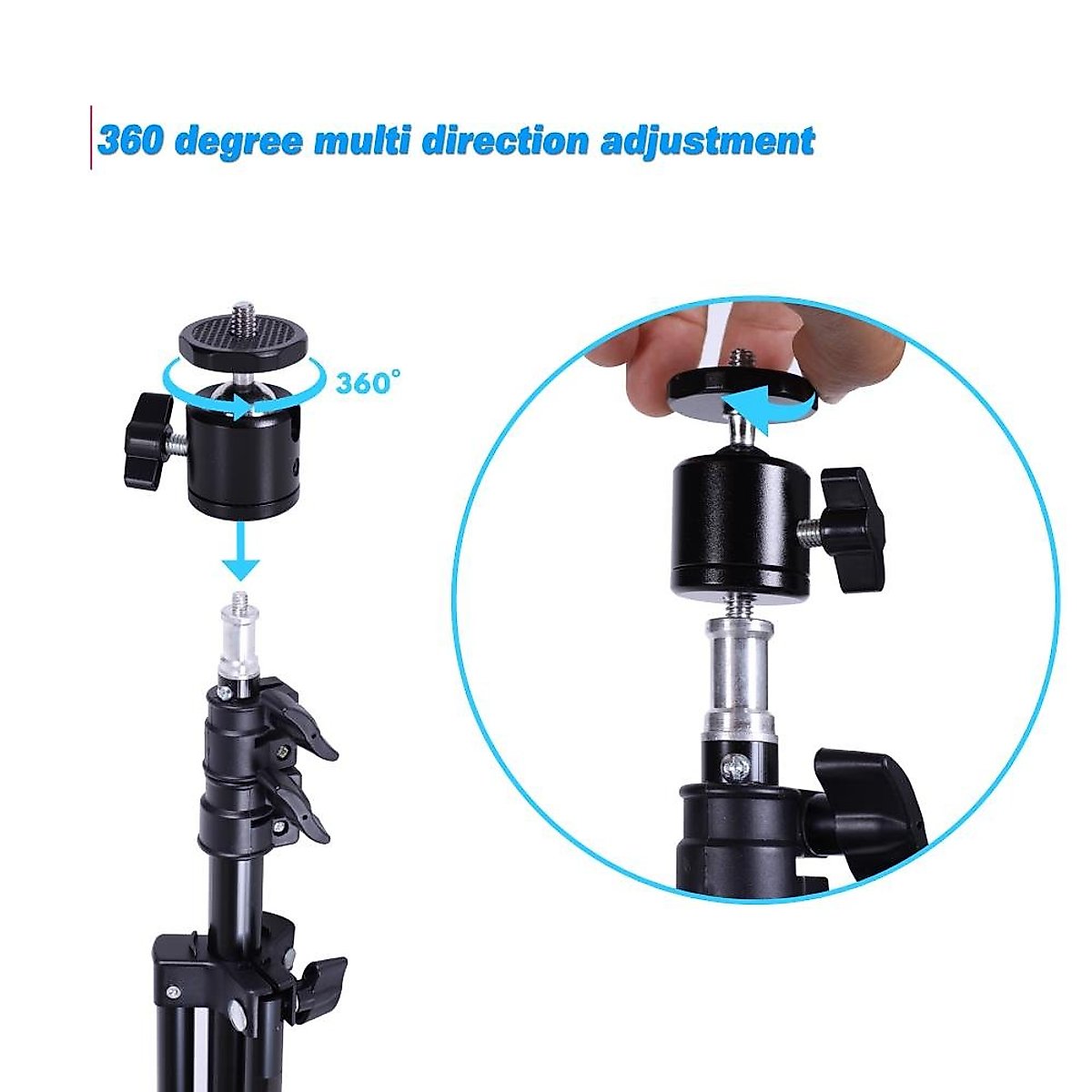 Pyle Pocket Mini Projector & Camcorder Stand - Portable Black Universal Tripod w/ 360 Degree Adjustment - Video Recorder, DSLR, SLR, DLP, Digital Camera Holder for Presentation & Recording - PRJTPS44