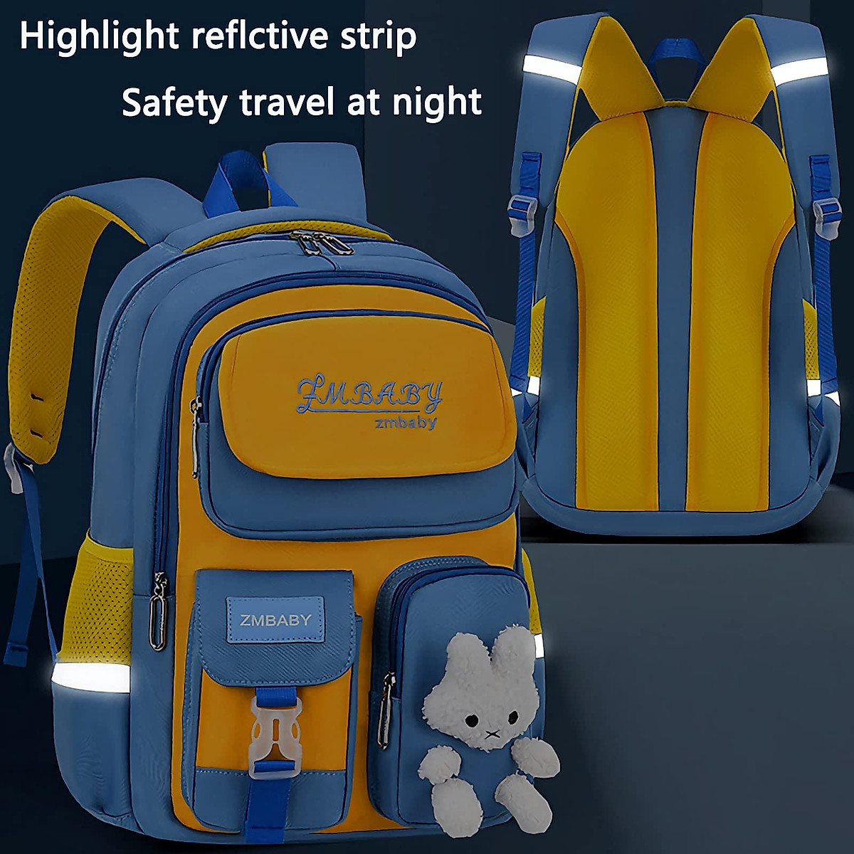 Kawaii Backpack Girls Backpack Cute Large Capacity Backpack Multifunction Laptop Travel Bag For Girls (Purple 17inch)