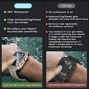 Goton [3 in 1] Waterproof Case and Band for Apple Watch Series Ultra 49mm with Tempered Glass Screen Protector, 360° Protective Hard PC Front/Back Bumper