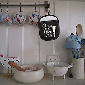 Chop It Like Its Hot Oven Pads Pot Holder Novelty Gift Friend Kitchen Present New Home Present (Chop IT Like It's hot)