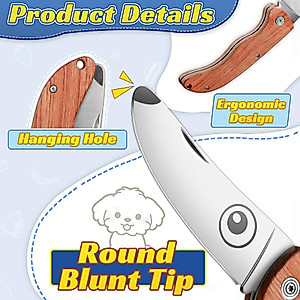 TIVOLI Kids Pocket Knife Folding Knife Safety Knife for Kids with Safe Rounded Camping Knife Designed for Children's Outdoor Camping with Hanging Holes Pocket knife for Boy’s First Knife