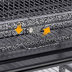 Yaheetech 69-Inch Extra Large Bird Cage Metal Parrot Cage for Mid-Sized Parrots Cockatiels Conures Parakeets Lovebirds Budgie Finch, Black