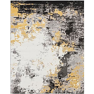 Livabliss Cantrell Modern Abstract Area Rug,7'10" x 10'(8' x 10'),Black