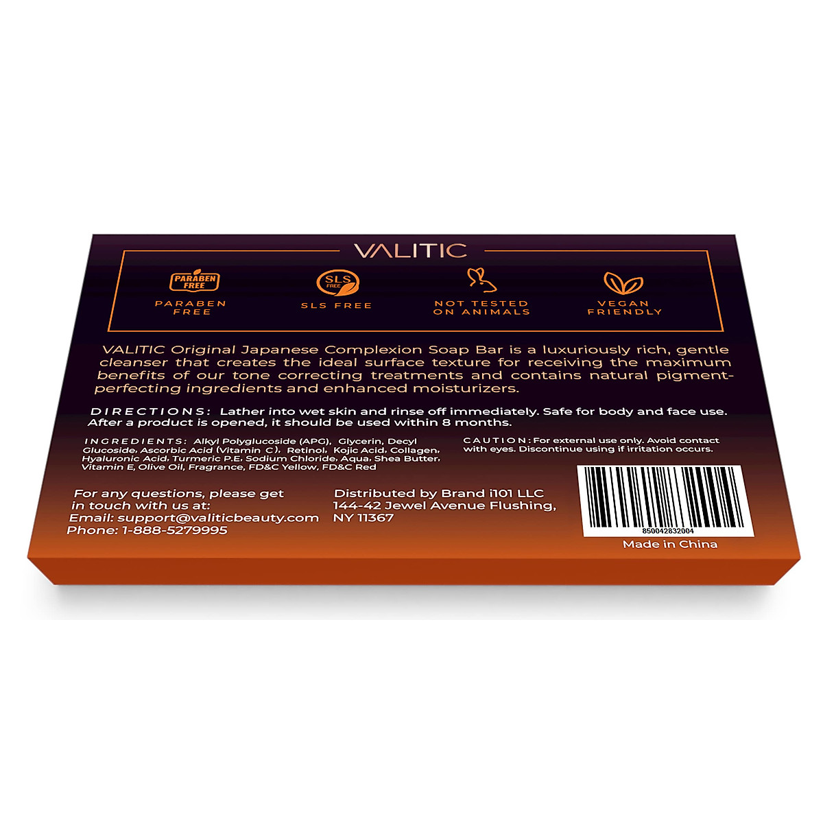 VALITIC Kojic Acid Vitamin C and Retinol Soap Bars with Turmeric for Dark Spot - Original Japanese Complex Infused with Collagen, Hyaluronic Acid, and Vitamin E (3 Pack)
