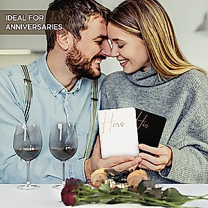 Taja Vow Books His and Hers, Wedding Vow Books with Gold Foil Lettering, Perfect Wedding Ceremony Essential for Wedding Stuff - Timeless Elegance