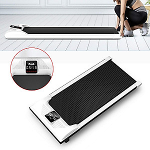 Slim Flat Treadmill Under Desk Treadmill,0.5HP Electric Treadmill Walking Jogging Machine with Remote Control and Touchable LED Display for Home Office 1-7KM/H