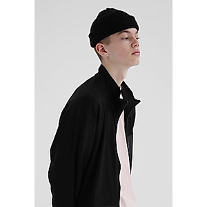 UNDERCONTROL Winter Fisherman Beanie Free Size Men Women - Unisex Stylish Plain Skull Hat Watch Cap (Black)