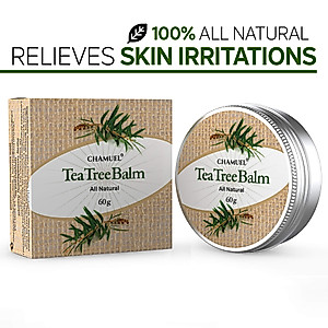 Chamuel Tea Tree Oil Balm -100% All Natural | Great Cream for Soothing Irritations like Rashes, Insect Bites, Folliculitis, Acne, Itches, Dry Heels, Cuticles, Saddle Sores and more!