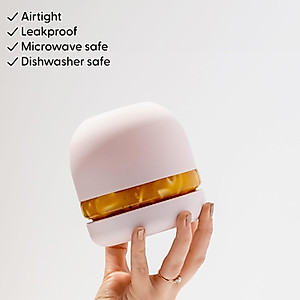 W&P Porter Seal Tight Glass Lunch Bowl Container w/ Lid Slate 16 Ounces Leak & Spill Proof, Soup & Stew Food Storage, Meal Prep, Airtight, Microwave and Dishwasher Safe, BPA-Free Glass