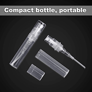 50pcs mini perfume atomizer, clear plastic spray bottle portable fragrance spray bottle - 3ml