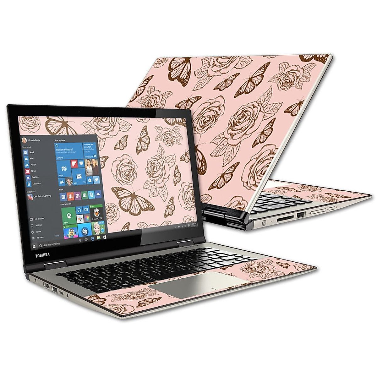 MightySkins Skin Compatible with Toshiba Satellite Radius 12.5" wrap Cover Sticker Skins Butterfly Garden