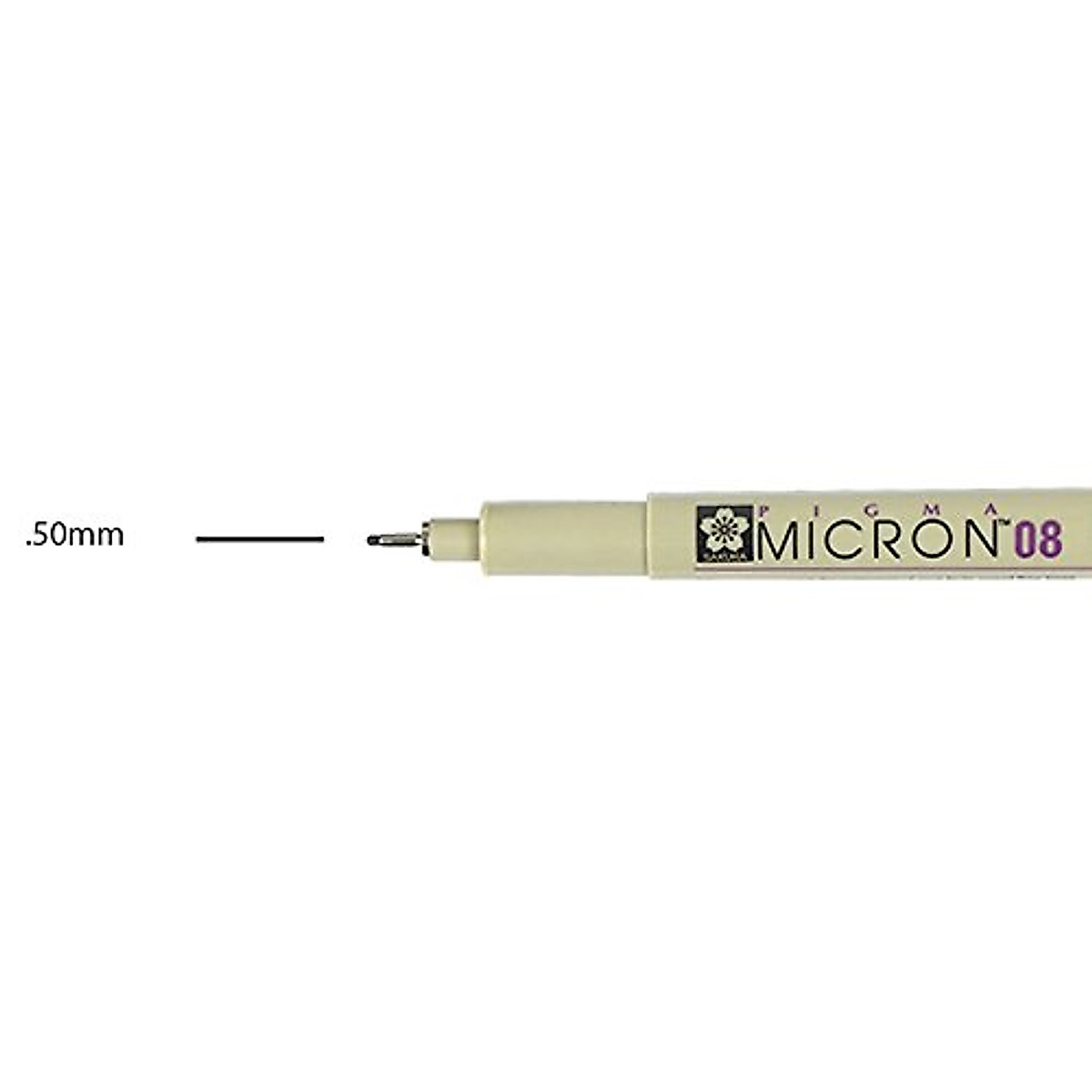 Sakura 30881 Pigma Micron Blister Card 08 Ink Pen, 0.50-mm, Black