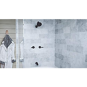 Design House 523472 Oakmont Classic Bath and Shower Trim with Single-Function Shower Head, 2-Handle Faucet and Valve for Bathroom, Oil Rubbed Bronze
