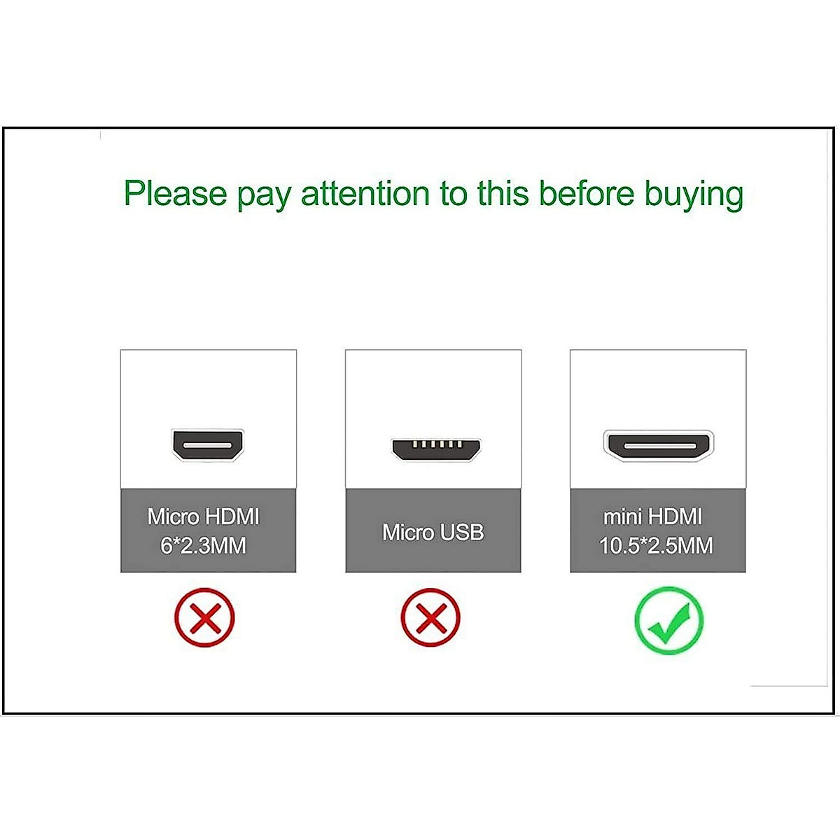 KAUPOONK Mini HDMI to HDMI, High Speed Mini HDMI to HDMI Cable for Camera(5ft)