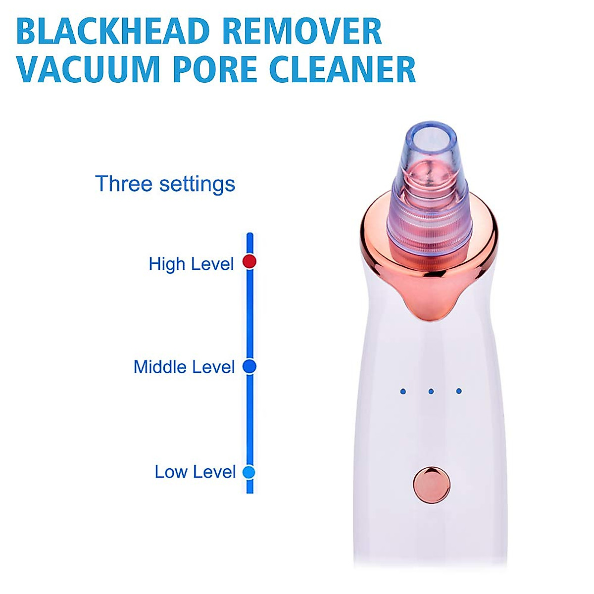 2023 Blackhead Remover Pore Vacuum Cleaner Electric Blackhead Vacuum Extractor Pore Cleaner Comedone Whitehead Remover Kit Pore Extractor Suction Too with 5 Different Sucker Heads