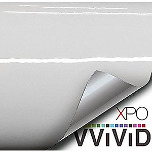 White High Gloss Realistic Paint-Like Microfinish Vinyl Wrap Roll with VViViD XPO Air Release Technology (3ft x 5ft)