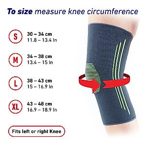 Neo-G Knee Compression Sleeve for Sports - Breathable, Lightweight, Elastic Knee Sleeve for running, Compression Knee Sleeve for knee pain, Meniscus Tear, Sprains, Strains, Injury Recovery - M