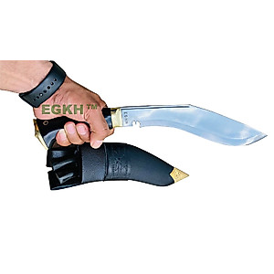 EGKH - Service No.1 Gripper Handle Kukri - Authentic Army Issue Khukuri Knife - Hand Forged Blade in Nepal by Ex - Military Khukuri House