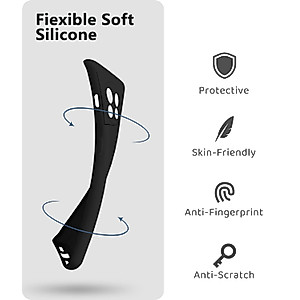 Hismart Phone Case for OnePlus 11(2023), Slim Silicone Mobile Cover Waterproof with Full Camera Protection - Black