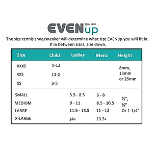 EVENup Shoe Balancer/Leveler - SMALL (fits MEN US size 6 to 8, WOMEN US size 5 to 8-1/2)