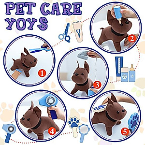 UMU Doctor Kit for Kids, Wooden Pretend Play 37 Pcs Pet Care Play Set Doctor Playset for Toddlers, Montessori Toys Dentist Kit for 3-8 Years Old Boys and Girls