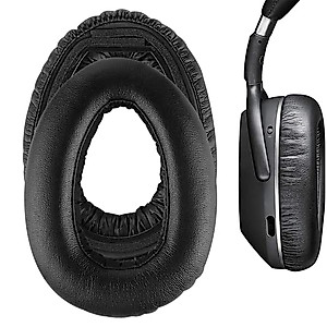 PXC550 Ear Pads, Replacement Protein Leather Ear Cushions Cups Memory Foam Earpads Earmuffs for Sennheiser PXC550 PXC480 MB660 PXC 550 480 MB 660 UC MS Headphones - Black