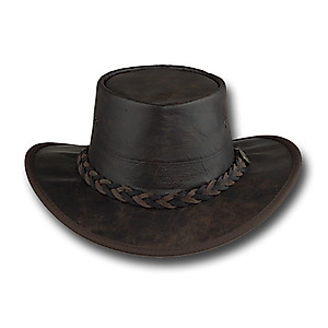 Barmah Hats Vintage Kangaroo Leather Hat - 1018VB (XLarge, Vintage)