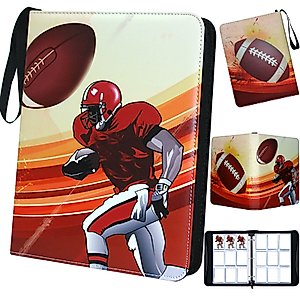 Football Cards Binder 900 Pockets, Trading Cards Holder Card Collectors Album,Trading Card Binder 9 Pocket with 50 Removable Sleeves for Football Card and Sports Card
