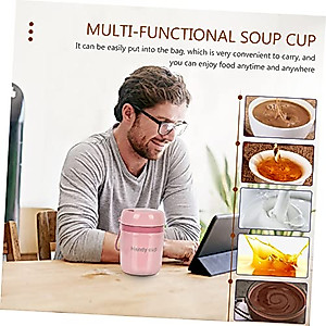 Cabilock 3pcs Mini Breakfast Cup Vacuum Insulated Bucket Containers with Lids Snackle Insulated Container Hot Food Stainless Water Bottles Thermal Soup Bucket Travel Drinks Thermal Jug Pp