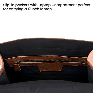 Handmade World Vintage Full Grain 20 Inch Tan Brown Leather Laptop Large Backpack Casual Bookbag Daypack Camping Travel Rucksack Knapsack