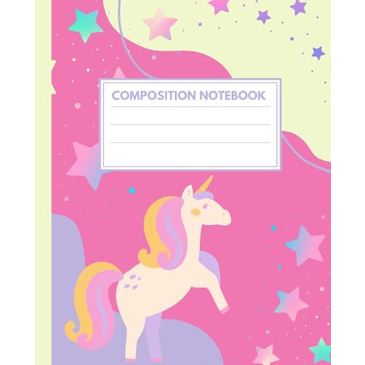Primary Composition Notebook: Cute Pink Unicorn Journal for Kids | Wide Lined Paper