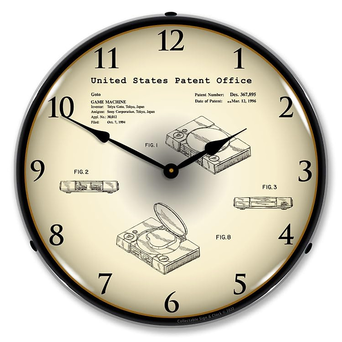 Collectable Sign and Clock Gaming Console Game 1994 24 of 29 Gaming Patents Clocks