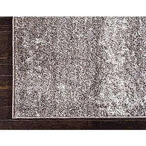 Unique Loom Del Mar Collection Area Rug - Lucille (7' 1" x 10' Rectangle, Gray/ Ivory)