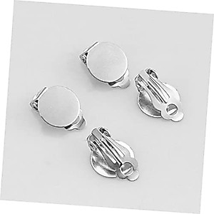 SEWACC 60 pcs Pendant Blanks Blank Pendant Trays Dangle Earrings Earring Stud Settings Clip on Earring Findings Clip on Hoops Flat Earrings Earring Setting Tray Clip-on Bezel Women's