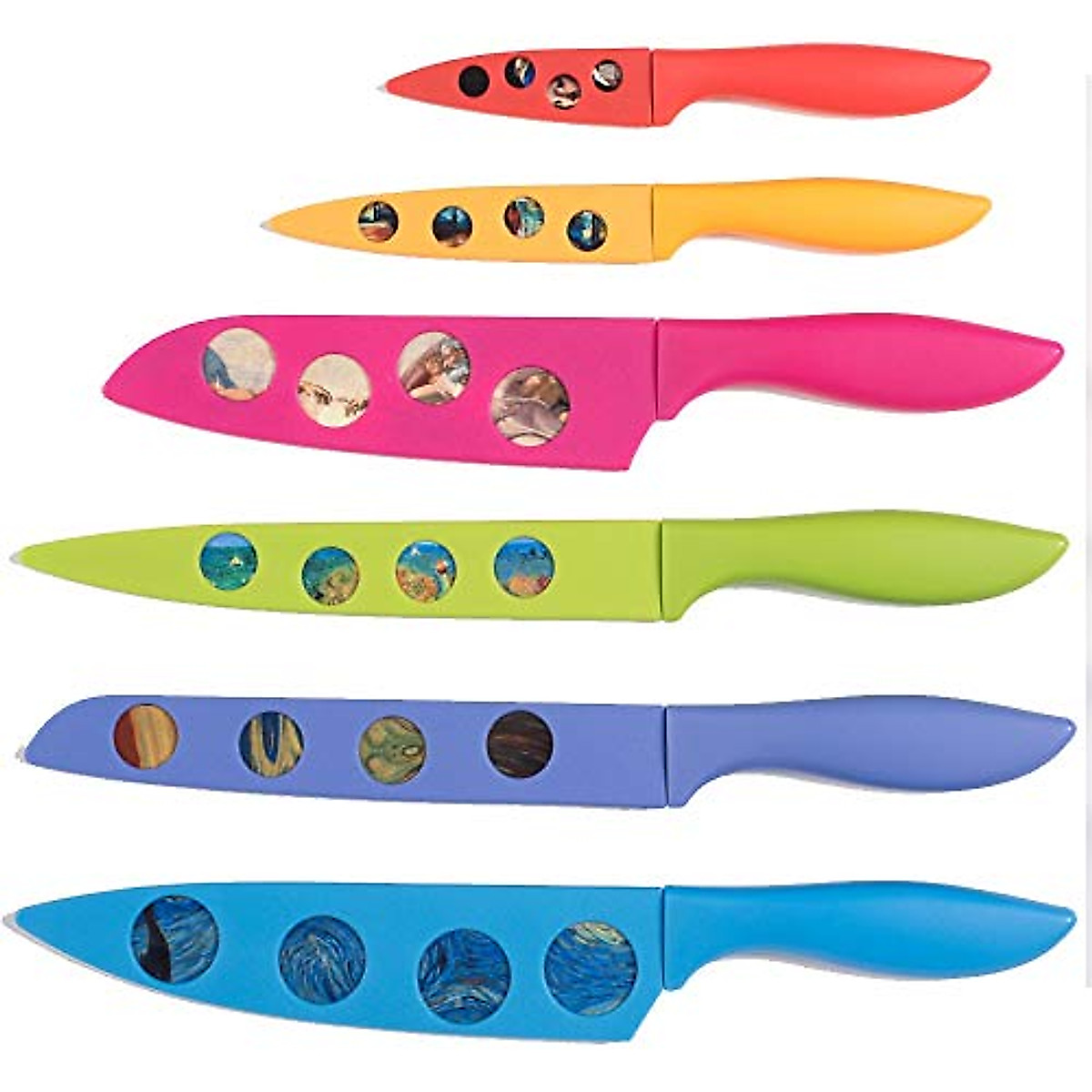 CHEF'S VISION Blade Keepers Protective Knife Covers for The Masterpiece Series Knives - Knives Not Included - Color Blade Sheaths for Kitchen Knives - Blade Guards to Protect Your Masterpiece Knives